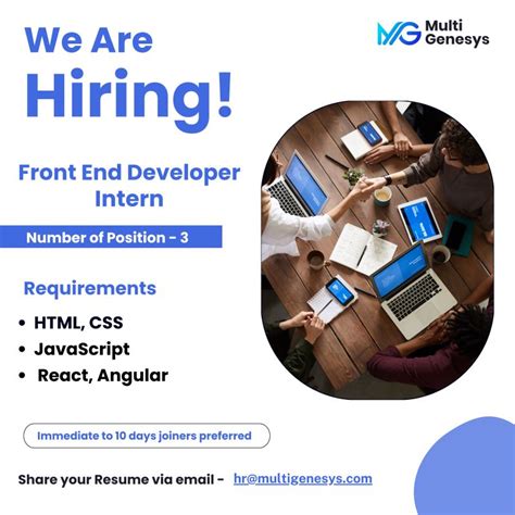 Hiring Multigenesys Frontenddeveloper Webdevelopment Uiux