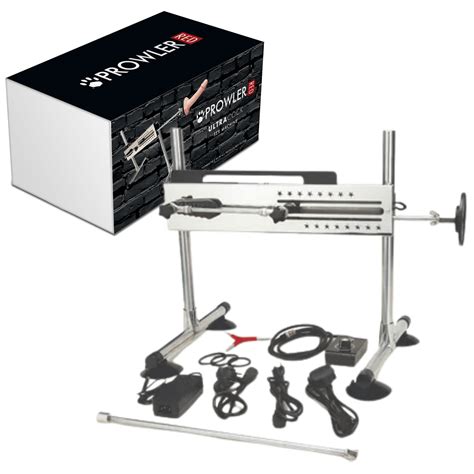 Prowler Red Adjustable Realistic Sex Machine With Wired Dial Controller