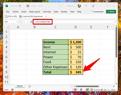 How To Subtract In Excel Numbers Dates Time Percentages WinBuzzer