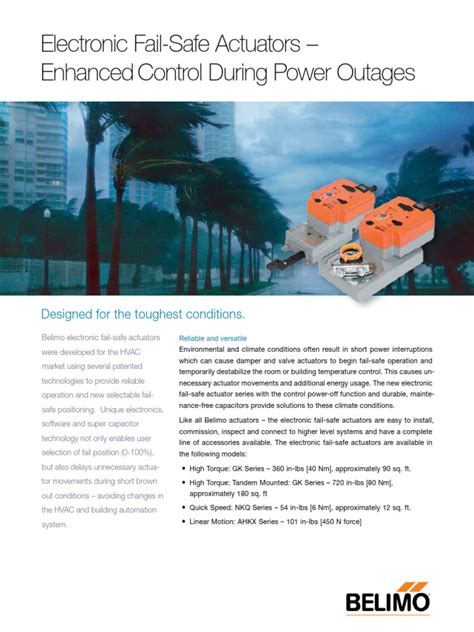 Electronic Fail Safe Flyer Pdf Actuator Capacitor