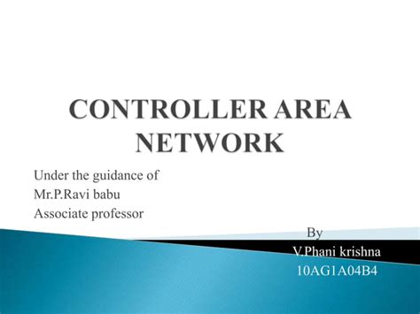 Controller Area Network Ppt Pptx