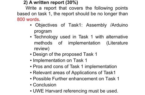 Solved 1 Write Assembly Arduino Program 70 Description