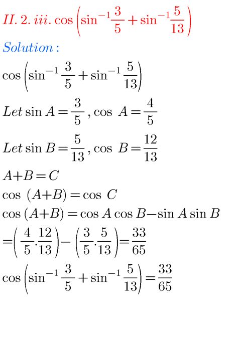 Inverse Trigonometric Functionsintermediate First Year Mathematics 1a