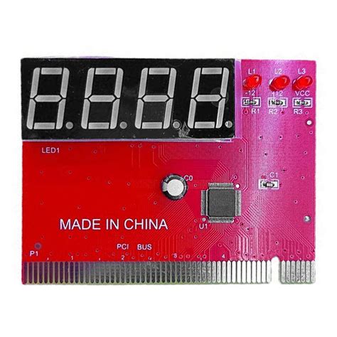 Computer Pci Test Card Motherboard Led 4 Digit Diagnostic Tester Debug