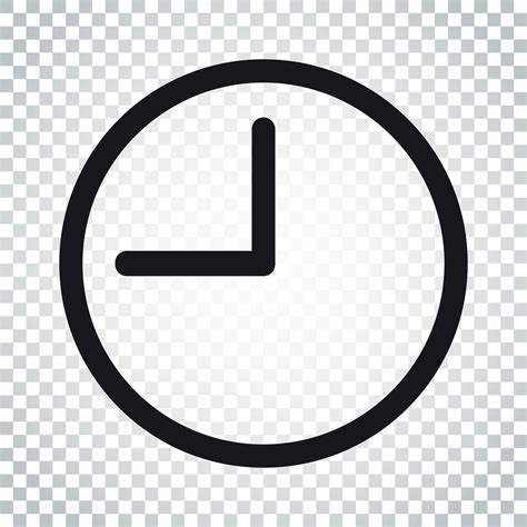 Clock Icon Illustration Flat Vector Clock Pictogram Simple Business Concept Pictogram