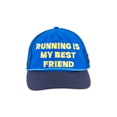 Buy Alex Zono Running Is My Best Friend Trucker Hat Blue 14059