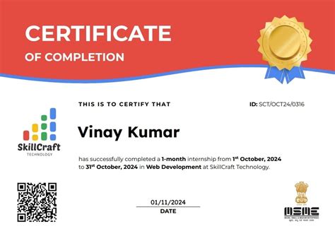 Vinay Kumar On Linkedin Skillcrafttechnology Webdevolopment Internship