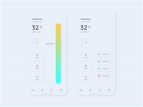 Neumorphism Soft UI Design For AC App On Behance