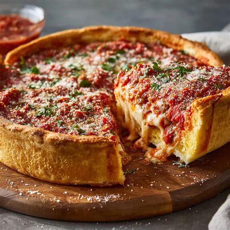 Authentic Chicago Style Deep Dish Pizza Recipe Easy Cook Recipe