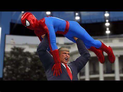 Donald Trump Vs Spiderman Wwe Us Championship Youtube