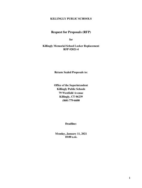 Fillable Online Killingly Memorial School Locker Replacement Fax Email Print Pdffiller