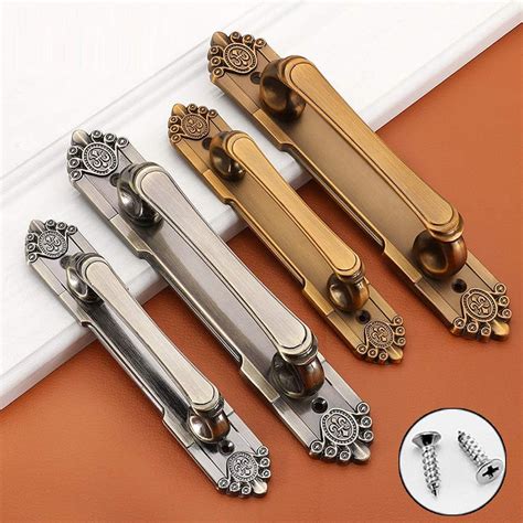 Vintage Metal Cabinet Door Pulls With Backplate Goldenwarm