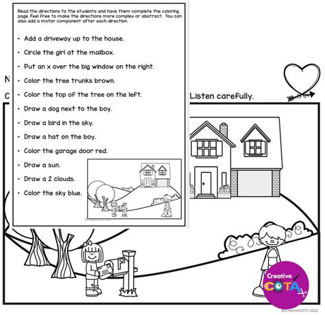 Valentines Day And St Patricks Day Follow The Directions Worksheets