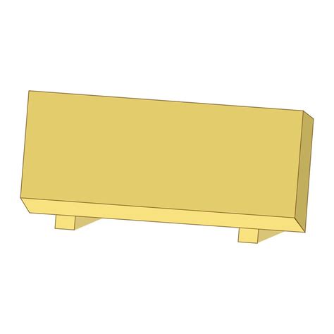 The Front View Of A Yellow Rectangular Box 57953013 Vector Art At Vecteezy
