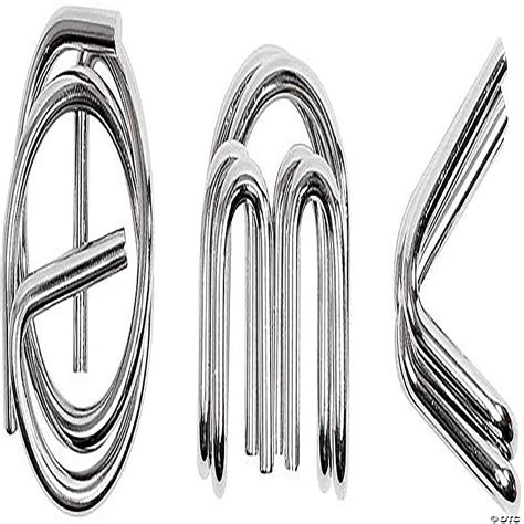 The Einstein Collection Emc2 Metal Brain Teaser Puzzle Set 3 Pieces