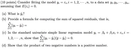 solved n to a data set yi y2 yn 10 points