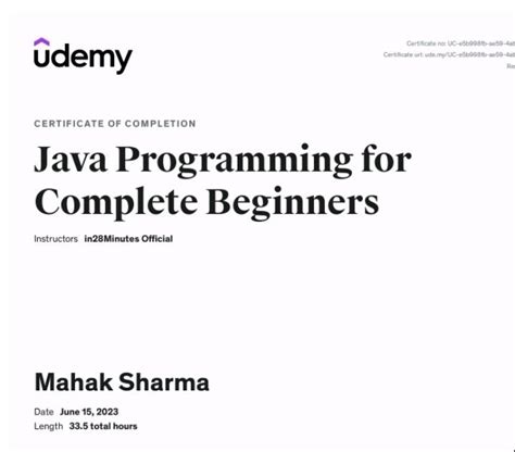 Java Programming Udemy Mahak Sharma