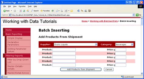 Batch Inserting Vb Microsoft Learn