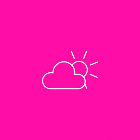 Weather App Icon App Icon Neon Pink Icon