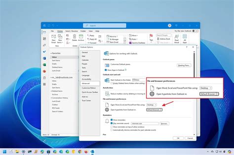 如何在 Outlook 中的默认浏览器而不是 Microsoft Edge 上打开链接（旧版） 数字指南