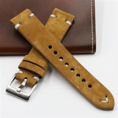 Suede Leather Watch Strap Mm Mm Mm Mm Watch Band Grey Etsy
