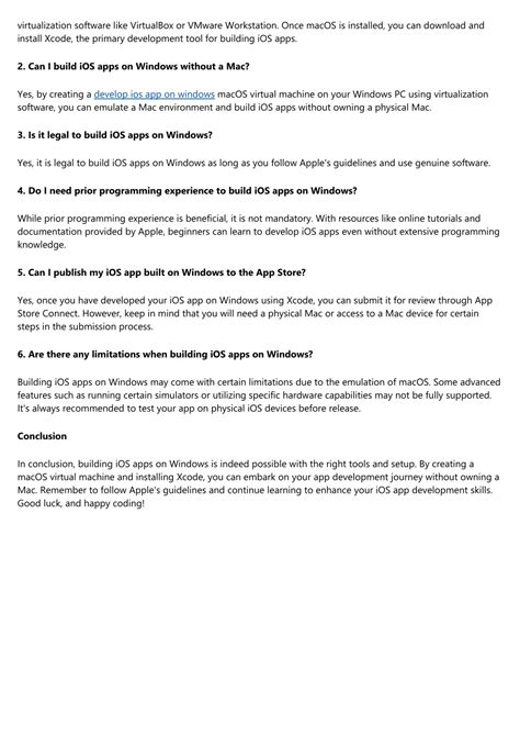 Ppt Building Ios Apps On Windows A Step By Step Tutorial Powerpoint