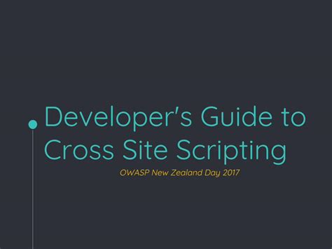 Pdf Cross Site Scripting Developers Guide To · Types Of Cross Site Scripting Stored Script