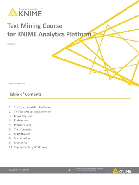 text mining course for knime analytics platform pdf microsoft excel