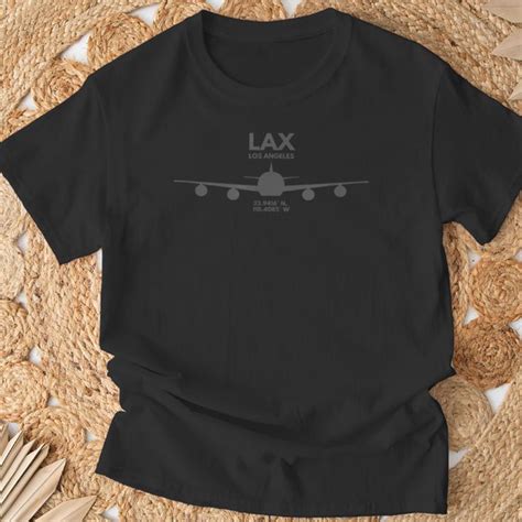 Lax Los Angeles Airport Airline Tag Travel Pilot T Shirt Monsterry
