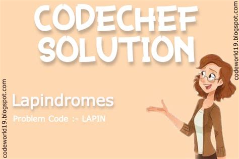 Lapindromes Lapin Codechef Solution Codeworld19