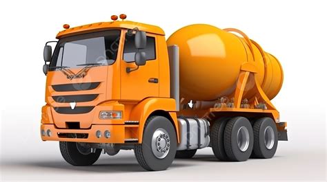 오렌지 콘크리트 믹서 트럭 흰색 배경 건설 장비의 3d 렌더링 콘크리트 트럭 콘크리트 믹서 시멘트 트럭 배경 일러스트 및 사진 무료 다운로드 Pngtree