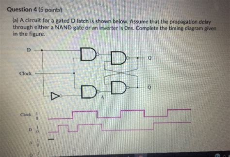 Solved Question Points A A Circuit For A Gated D Chegg