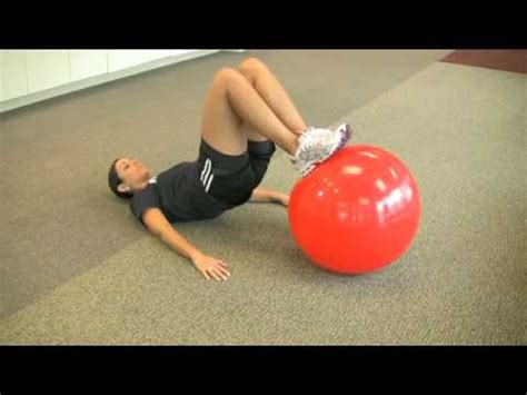 Physio Ball Hamstring Curls YouTube