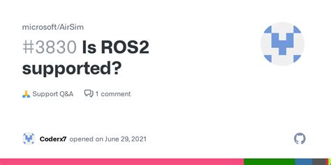 Is ROS Supported Microsoft AirSim Discussion GitHub