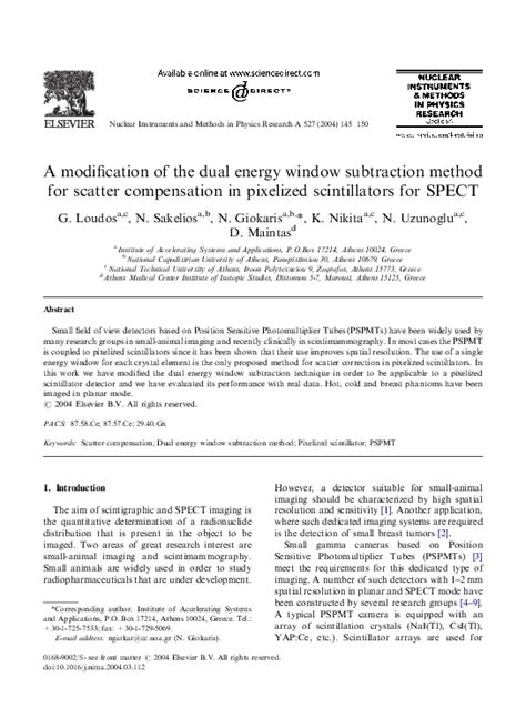 Pdf Scatter Correction Techniques In High Resolution Detectors Based