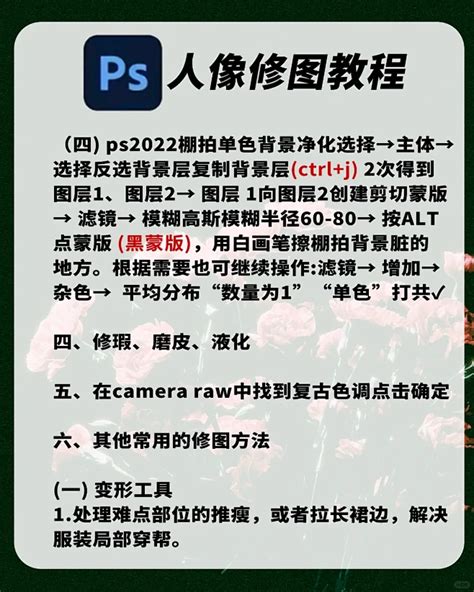Ps人像修图最全步骤分享 新手也能轻松学会 花瓣网