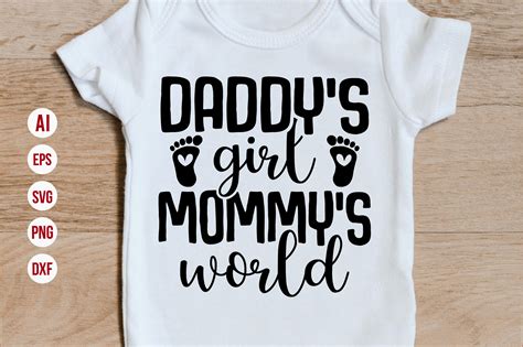 Daddys Girl Mommys World Svg Graphic By Teeking124 · Creative Fabrica