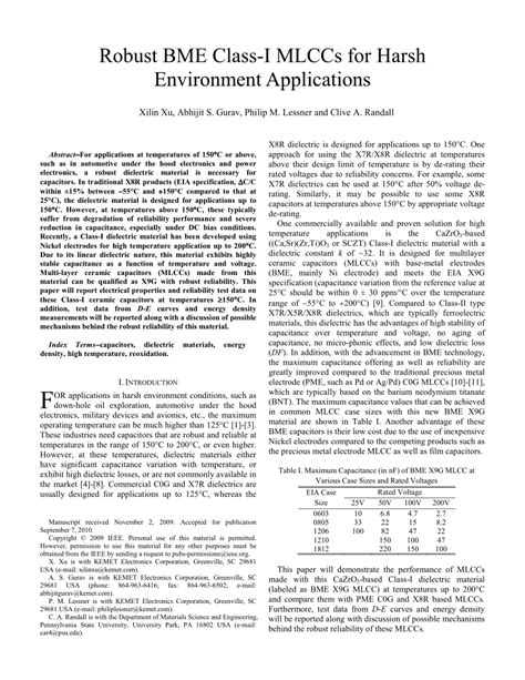 Pdf Robust Bme Class I Mlccs For Harsh Environment Applications