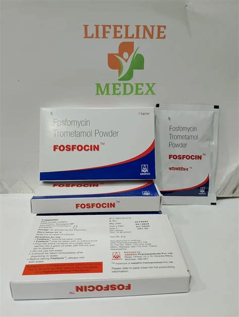 Fosfomycin Trometamol Powder Fosfocin Packaging Size 3 Gm At ₹ 345 Pack In Nagpur