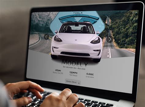 tesla ui design on behance