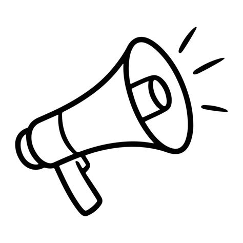 Black Megaphone Sound Waves Announcement Communication 69108417 Vector Art At Vecteezy