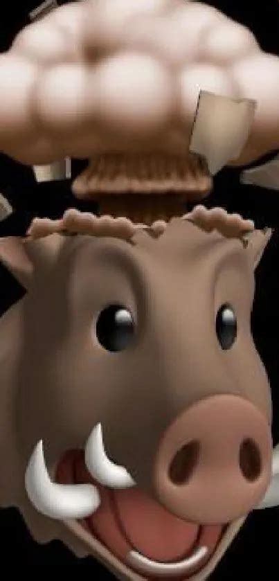 Creative Cartoon Exploding Boar Free Download