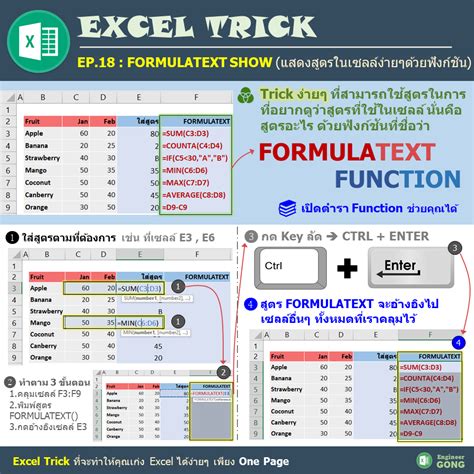 Excel Trick Ep18 Formulatext Show Excel By Eng Gong