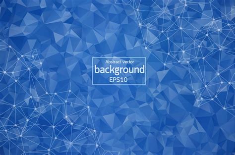 Premium Vector Abstract Blue Polygonal Space Background With Connecting Dots And Lines