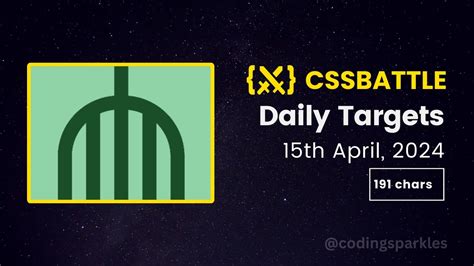 css battle daily targets 15th april 2024 solution youtube