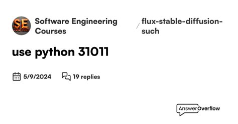 Use Python 31011 Software Engineering Courses Secourses