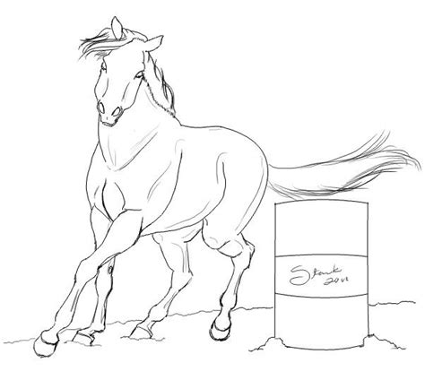 Barrel Racing Coloring Pictures