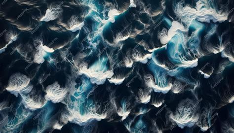 Premium Photo Abstract Ocean Waves Texture Artistic Digital Art Dark Background Represents