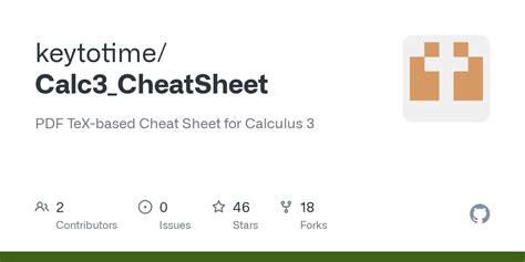 Calc3 Cheatsheet Calc3 Cheat Sheet Onesheet Pdf At Master · Keytotime Calc3 Cheatsheet · Github