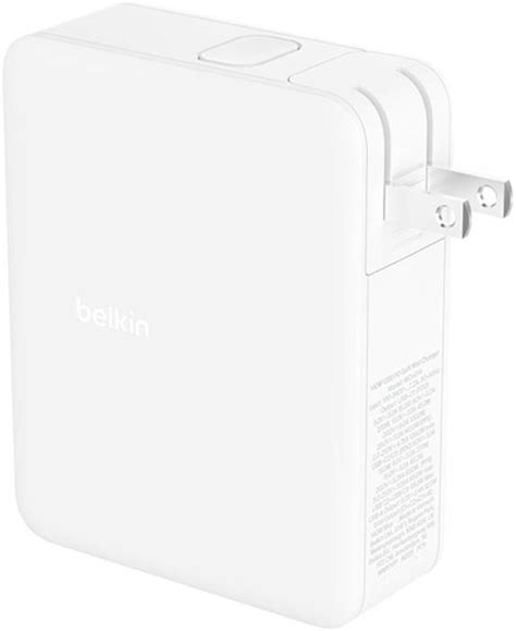 Belkin 140W 4 Port GaN Wall Charger Multi Port Travel Plug W USB C Power Delivery Fast Charge